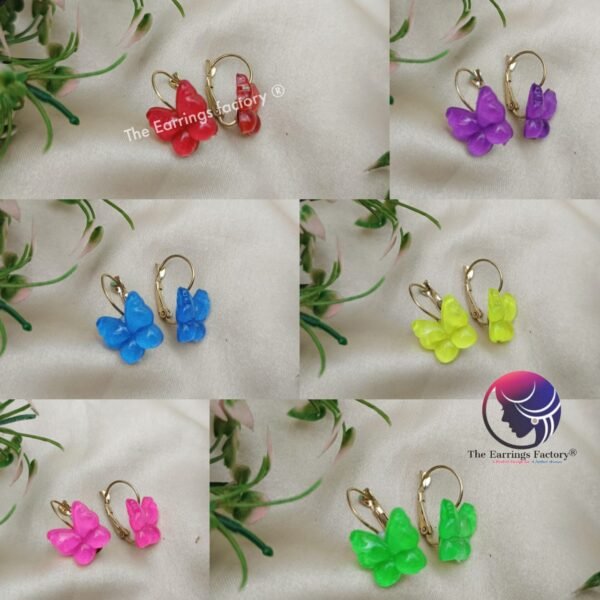 Western Golden Colourful Butterfly Hoop earrings – The Earrings Factory